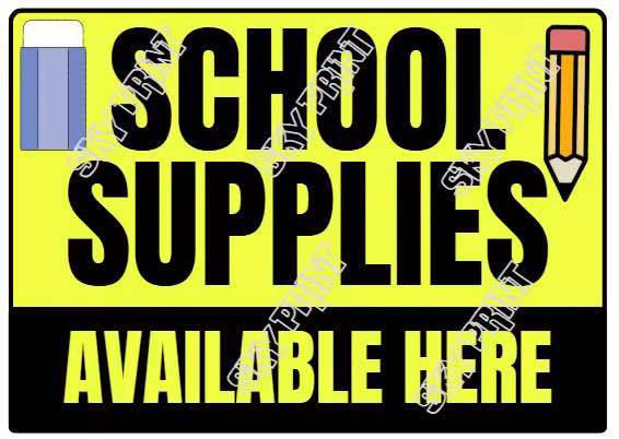 School supplies Sari Sari Store Sign - Laminated Signage | Lazada PH