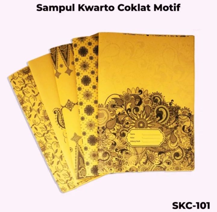Sampul Buku Kwarto Coklat Skc 101 Motif Batik Garuda 1 Pak Isi 20