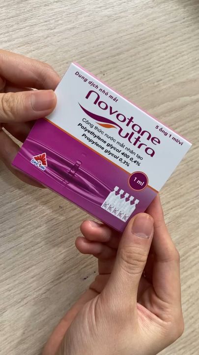 Nước mắt nhân tạo Novotane Ultra 1ml giúp bảo vệ mắt, dưỡng ẩm, giảm ...
