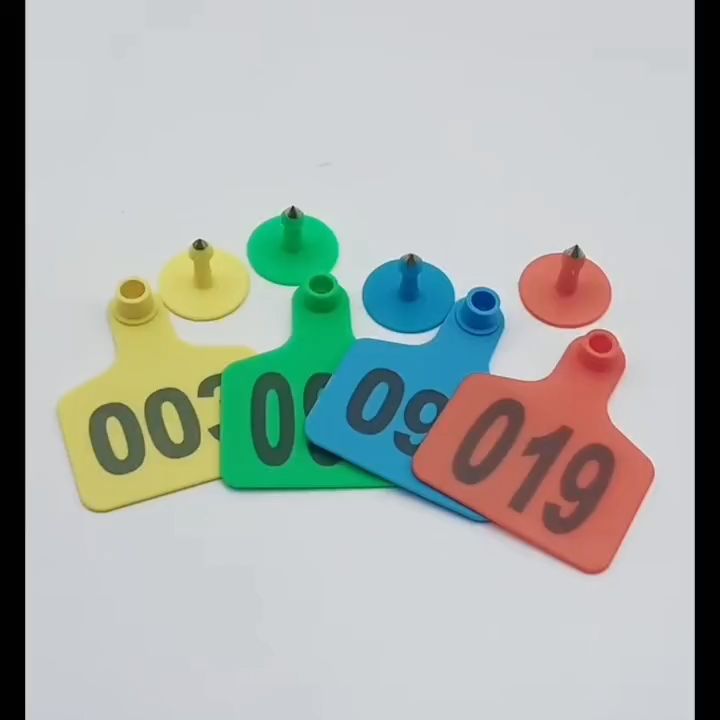 Big Cattle Cow Ear Tags 001-100 Plastic Livestock Ear Tags Farm Animal ...