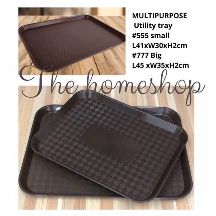 RECTANGULAR SERVING TRAY /BROWN MULTI-PURPOSE TRAY NON-SKID-555/777 ...