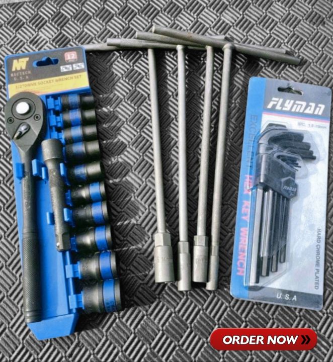 Package Set | 12pcs Socket Set Mactech U.S.A / T- Wrench Set (8mm, 10mm ...