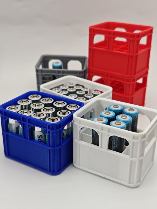 Creative Battery Storage Box Beer Case Stackable AA AAA 21700 Battery ...