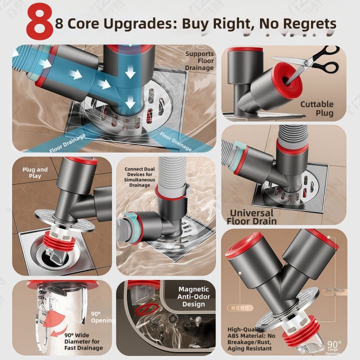 Drainage Pipe Adapter Two-in-One Anti-Reflex 3 Way | Lazada PH