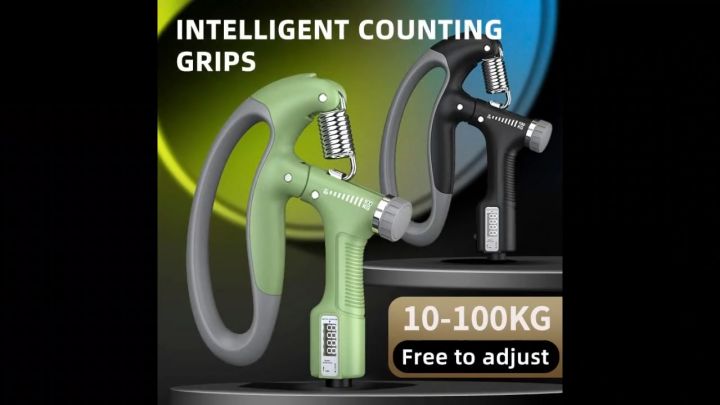 10-100kg Adjustable Hand Grip Fitness Heavy Gripper with Counter Finger ...