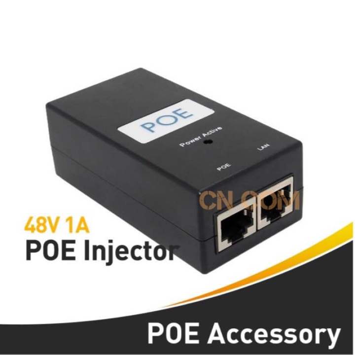 POE Power Over Ethernet Adapter 48V 0.5A , 48V 1A 24W Desktop POE Power ...