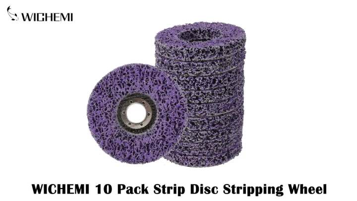WICHEMI 10 Pack Strip Disc Stripping Wheel for Angle Grinders, Paint ...