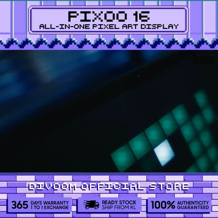 Divoom Pixoo-16 DIY Pixel Art Creation Slide & draw 16x16 Programmable ...