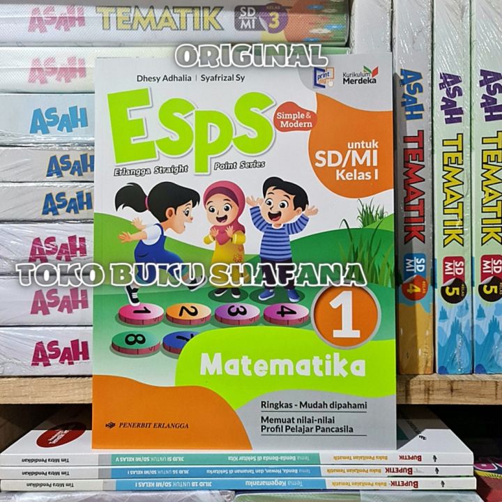 BUKU ESPS MATEMATIKA KELAS 1 SD/MI ERLANGGA KURIKULUM MERDEKA TERBARU | Lazada Indonesia