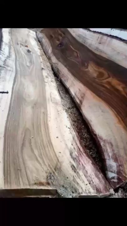 แผ่นไม้มะค่าแต้ แผ่นหนา 5 ซม. (2 นิ้ว) ไม้แผ่นเดียว แผ่นธรรมชาติ ไม้ ...