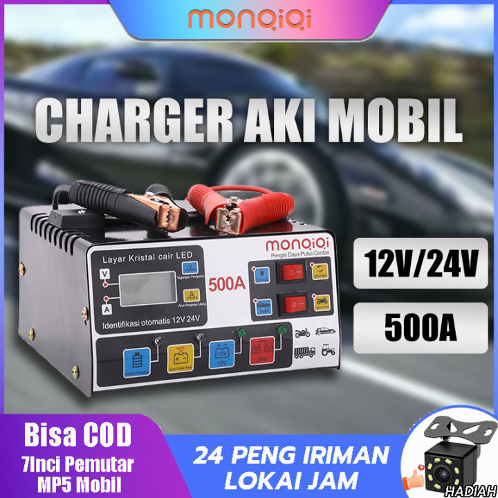 (COD) 400A Charger Aki Otomatis Smart Intelligent Auto Repair Mobil ...