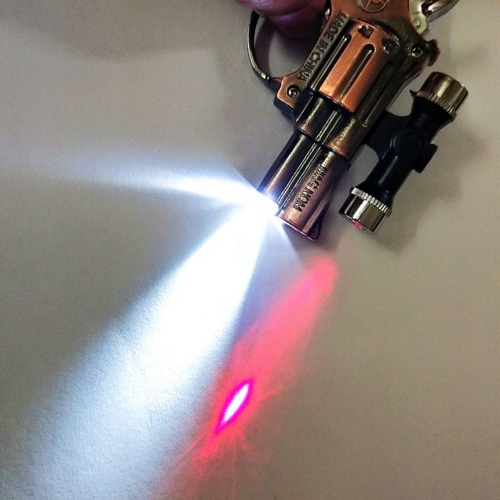 926 Jet Flame Lighter Refillable Gas with LED White Light Red Laser ...