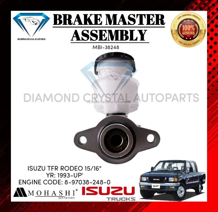 BRAKE MASTER ASSEMBLY ISUZU TFR RODEO 15/16" YR:1993-UP' ENGINE CODE: 8 ...