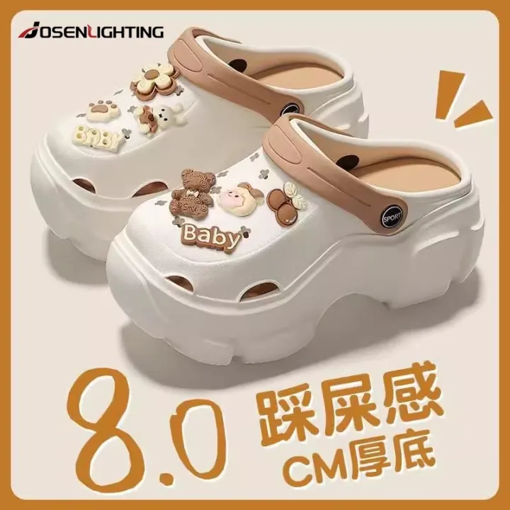 Ultra-Thick Bottom Crocs Women's Summer Outdoor Wear Heel-Boosting 2025 ...