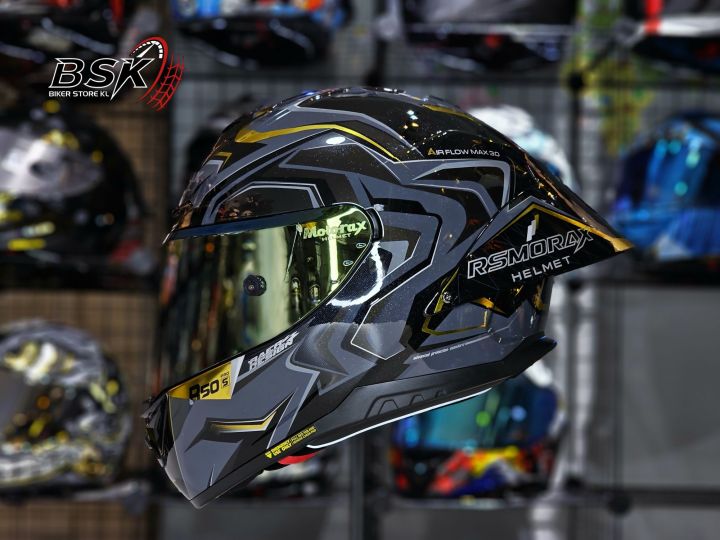 Original RSMORAX (Motorax) R50s Pro Shadow Full Face Helmet | Lazada