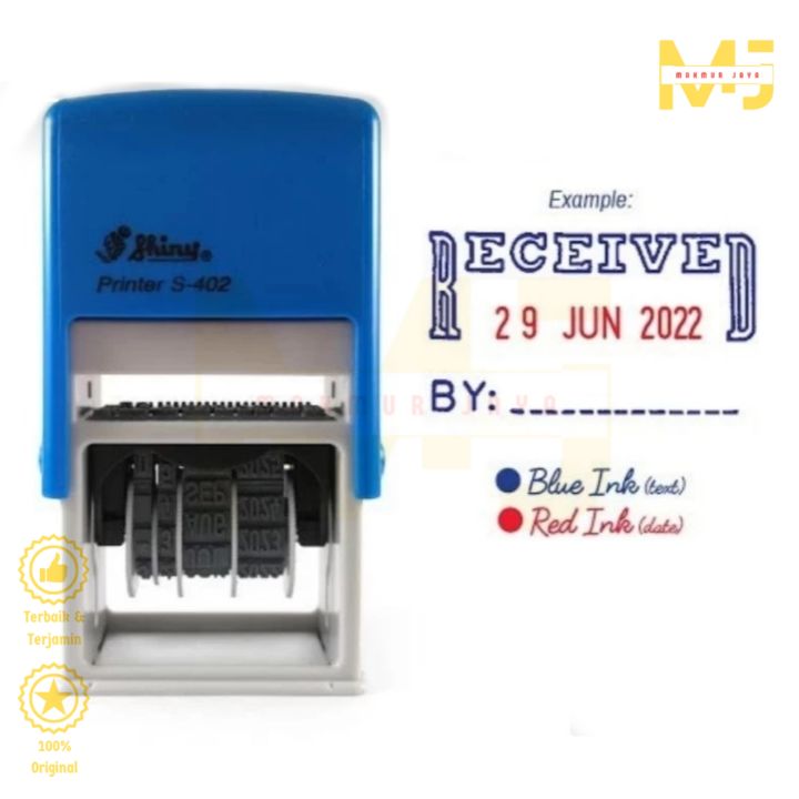 Stamp Stempel RECEIVED Tanggal Shiny S402 Otomatis Stempel Received ...