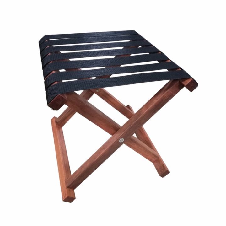 Foldable Wooden Stool Hiking Camping Fishing Stool with Nylon Strap ...