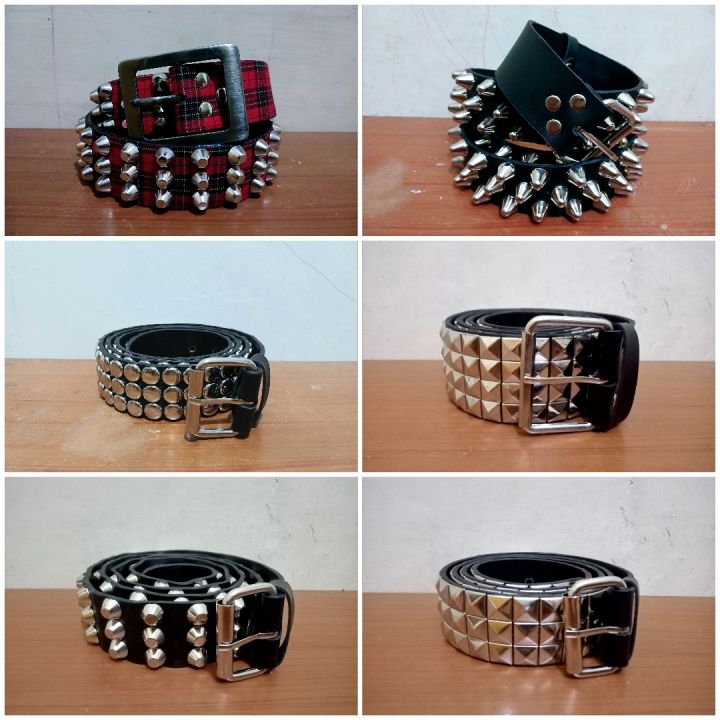 BELT SPIKE | SABUK SPIKE | GESPER SPIKE PUNK ROCK / IKAT PINGGANG PRIA ...