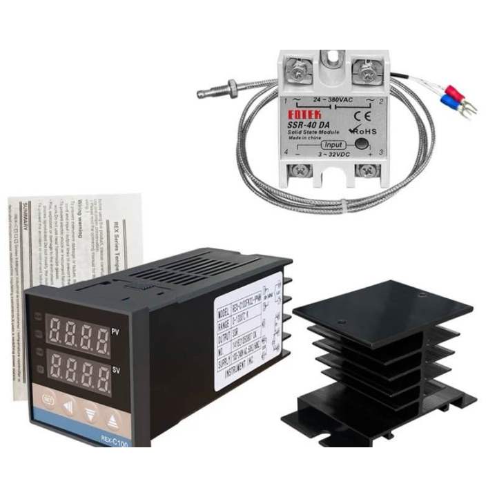 ชุดควบคุมอุณหภูมิ HeaterแบบPID 1ชุดมี Controller +SSR +TC type K ...