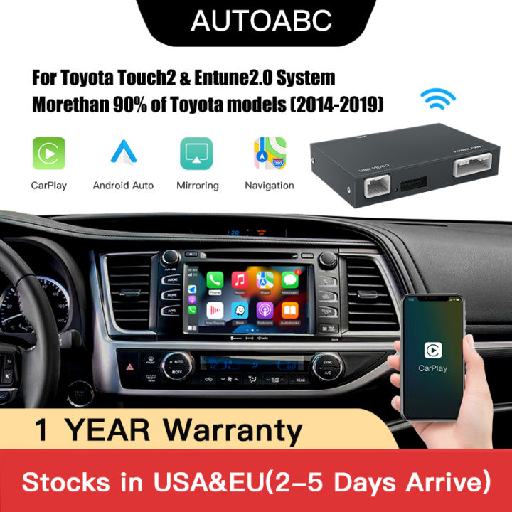 AUTOABC Wireless Carplay Android Auto For Toyota RAV4 Corolla Tacoma ...