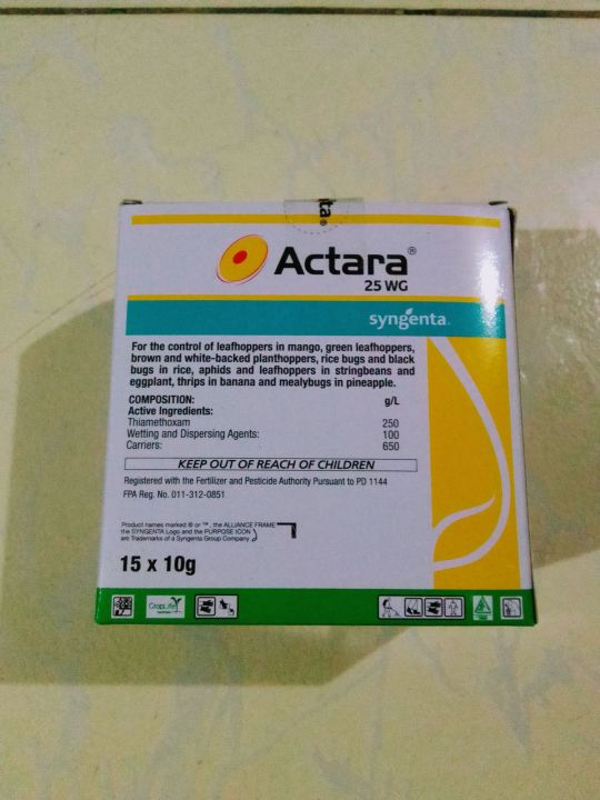 ACTARA 25WG INSECTICIDE (15X10GRMS BOX) BY SYNGENTA | Lazada PH
