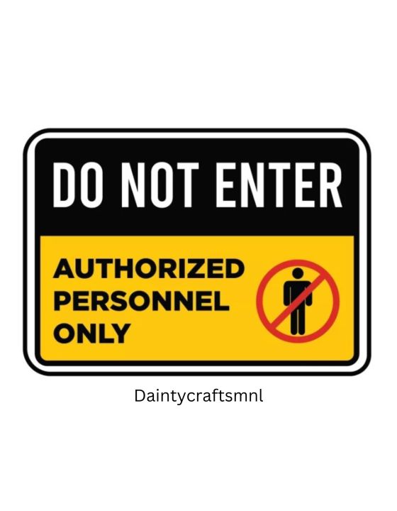AUTHORIZED PERSONNEL SIGNAGE A4 | Lazada PH