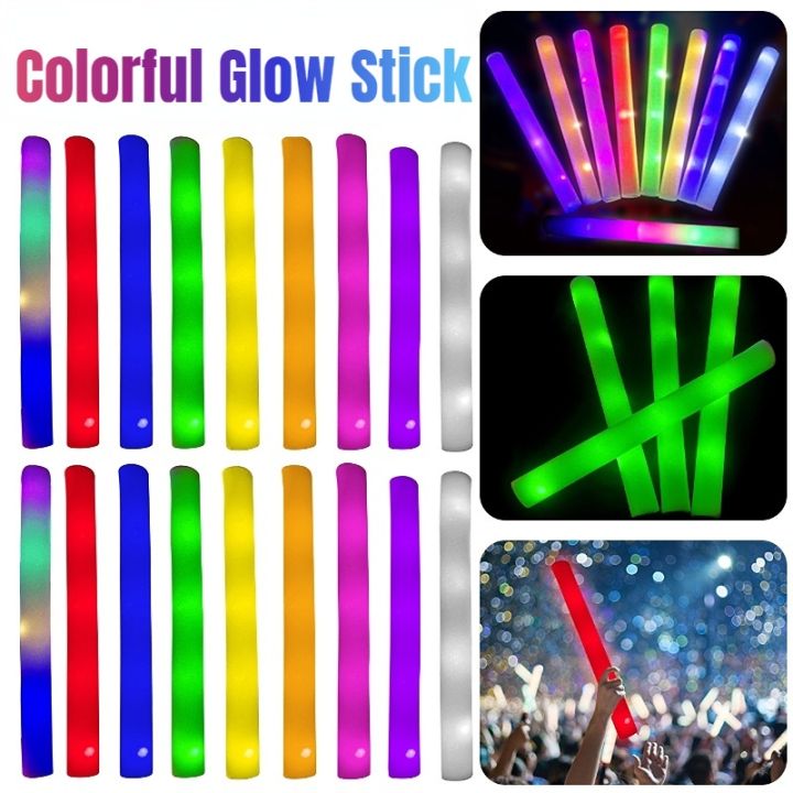Glow LED Light Stick Props Luminous Sponge Fluorescent Rod Stick for ...