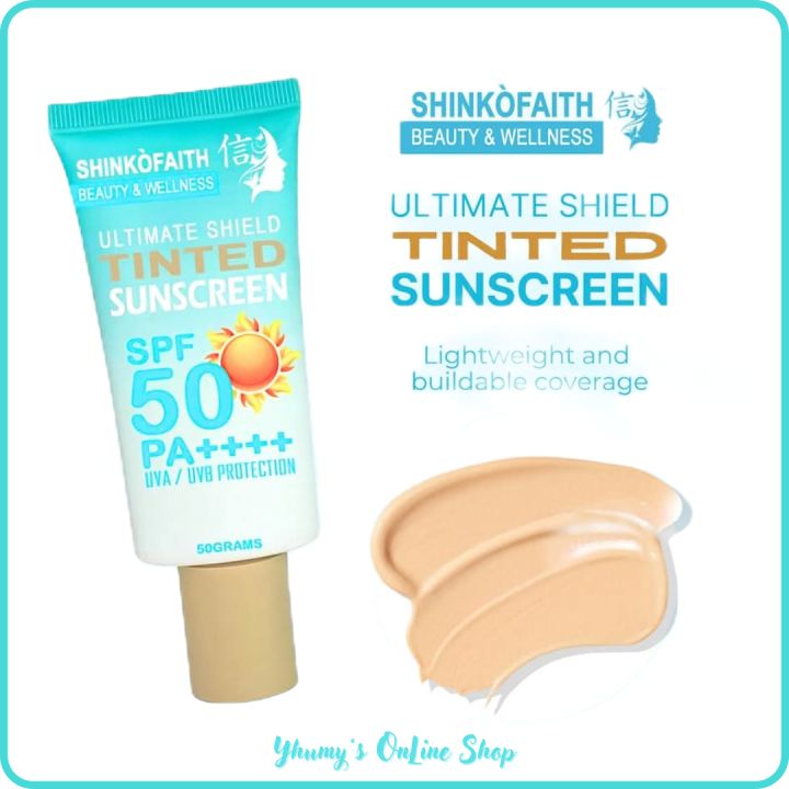 Shinko Faith Tinted Sunscreen SPF50 50g | UVA/UVB Protection ...