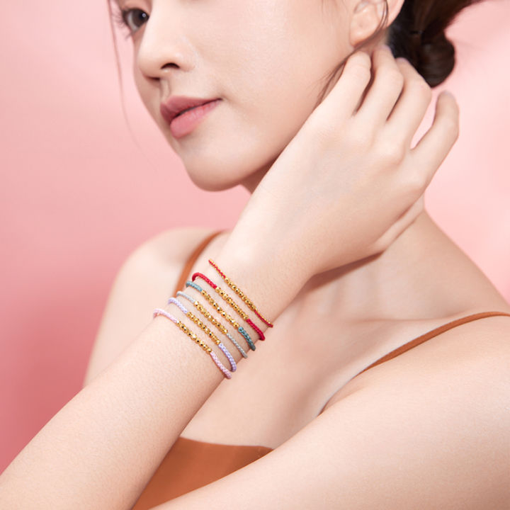 ZHOU LIU FU 周六福 24K Solid Gold Bracelets for Women, Real Pure Gold ...