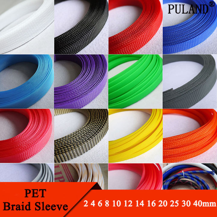 PET Expandable Cable Sleeve 2mm - 40mm Tight Braided High Density ...
