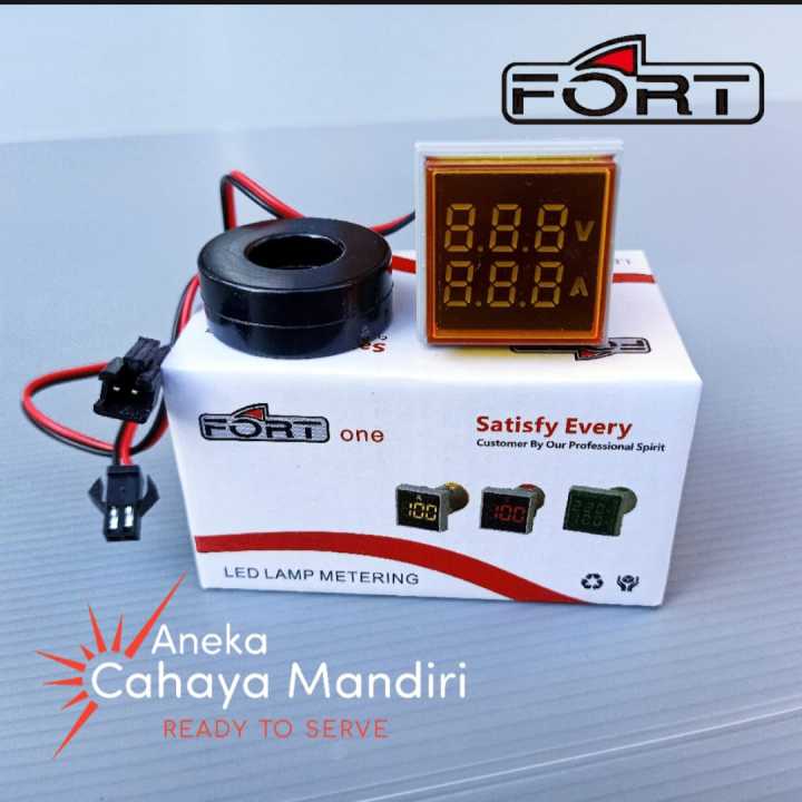 pilot lamp Volt + Amper meter 220vac FORT | Lazada Indonesia