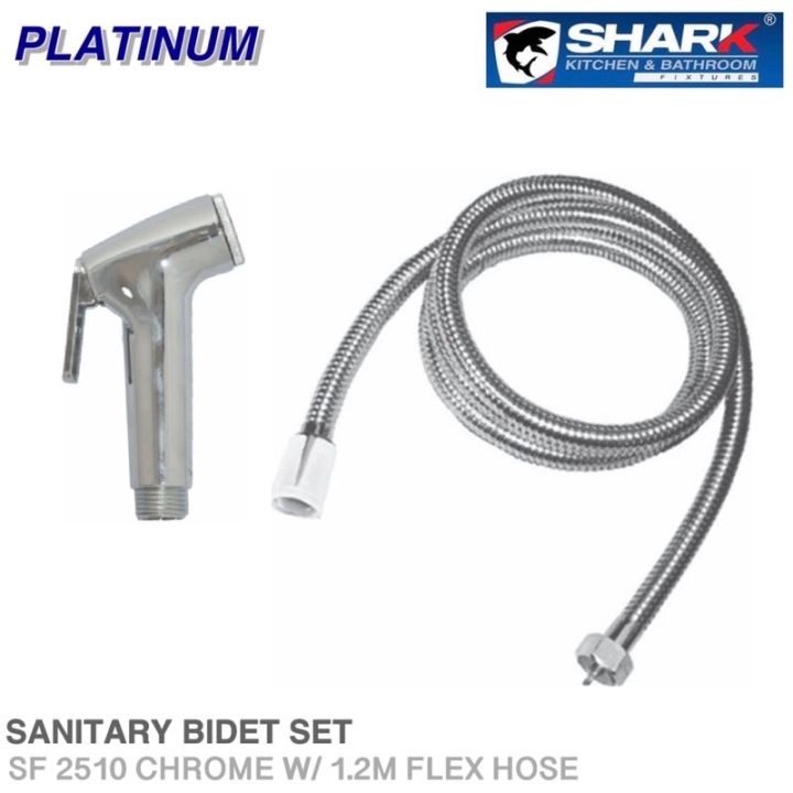 SF 2510 | SHARK Chrome Sanitary Bidet Set | Bidet Head & 1.2M x 1/2 ...