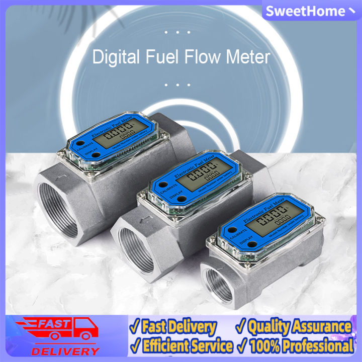 ⚡️digital Fuel Flow Meter Car Gasoline Methanol Water Flow Meter