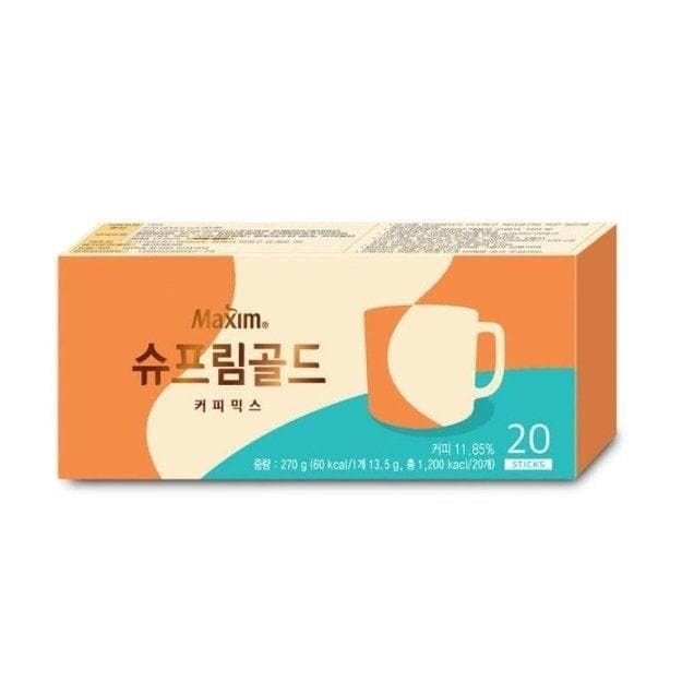 Maxim Supreme Gold Korea Premium Coffee (13.5g x20s) Exp Jul 2024 | Lazada