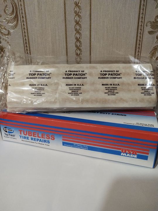 VPM (4ktk : 1kg) Top Patch USA ORI Cacing Benang Karet Tambal Ban ...