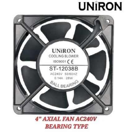 UNIRON 4" AC240V AXIAL FAN COOLING FAN 120mm X 120mm x 38mm | Lazada