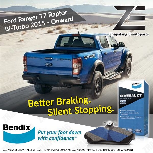 BENDIX GCT Ford Ranger T7 Raptor Bi-Turbo 2015 - ON Rear Brake Pad ...