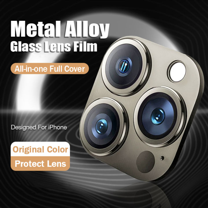 CrashStar Metal Alloy Full Cover Camera Lens Protector For iPhone 15 14 Pro Max Plus 13 12 11 ...