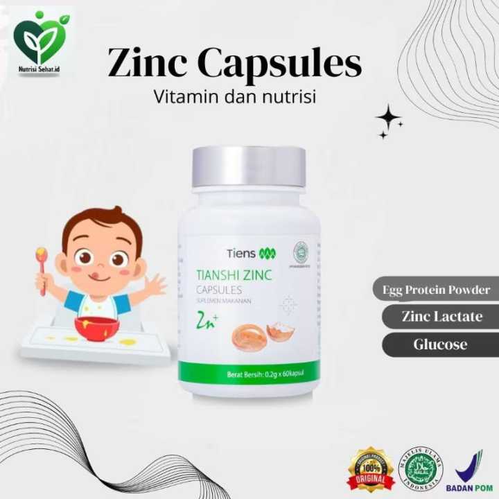 Tianshi Zinc Capsules Vitamin Penambah Berat Badan Original 60 kapsul ...