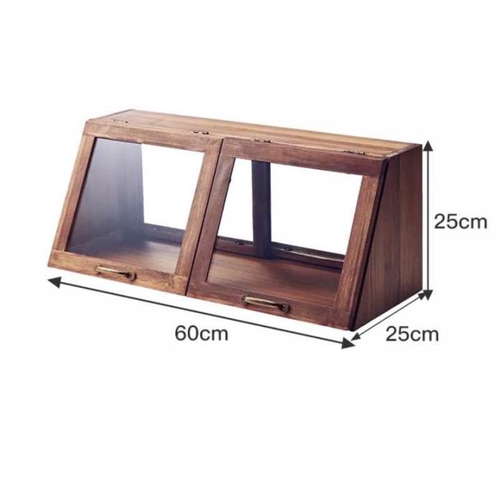 SOLID WOOD Bread Display Cabinet Food Display Kabinet Roti | Lazada