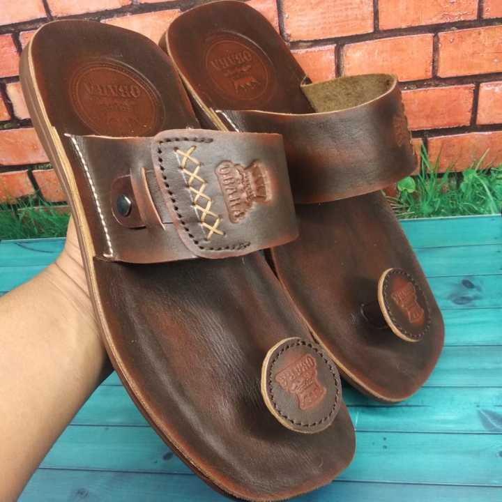 Sandal Terumpah Kulit - Sandal Full Kulit Premium - Sandal Pria kulit ...