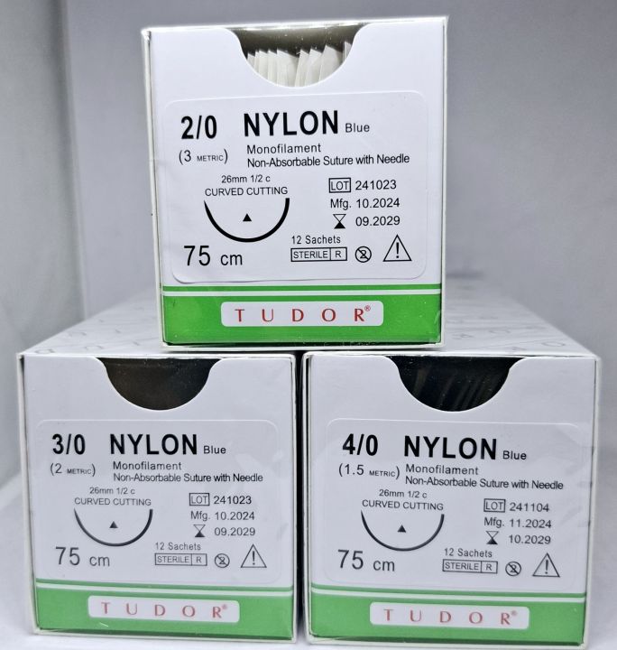 Tudor NYLON Suture with Needle (2/0 3/0 4/0) | Lazada PH