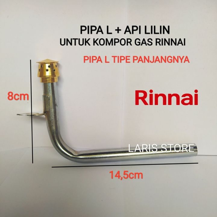 Pipa L Cerobong + Burner Api Lilin Kompor Gas Rinnai Tipe Baru Leher ...