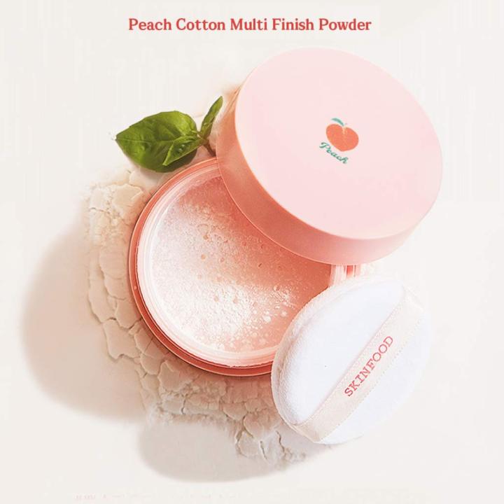 Skinfood Peach Cotton Multi Finish Powder 15g มีคุณสมบัติควบคุมความมัน ...
