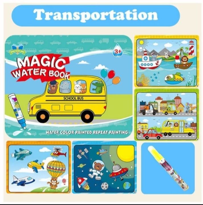 Magic Waterbook-Transportation ( for 2 yrs and above ) | Lazada PH