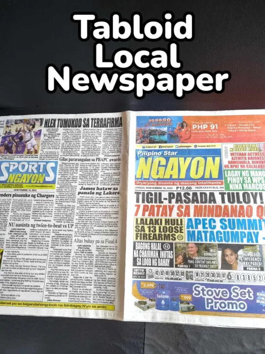 Old Dyaryo | Old Newspaper Tabloid local Malinis Not from Junkshop ...