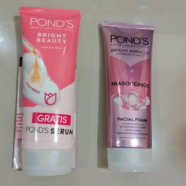 PONDS pink bright miracle niasorcinol facial foam sabun muka 100 mL ...