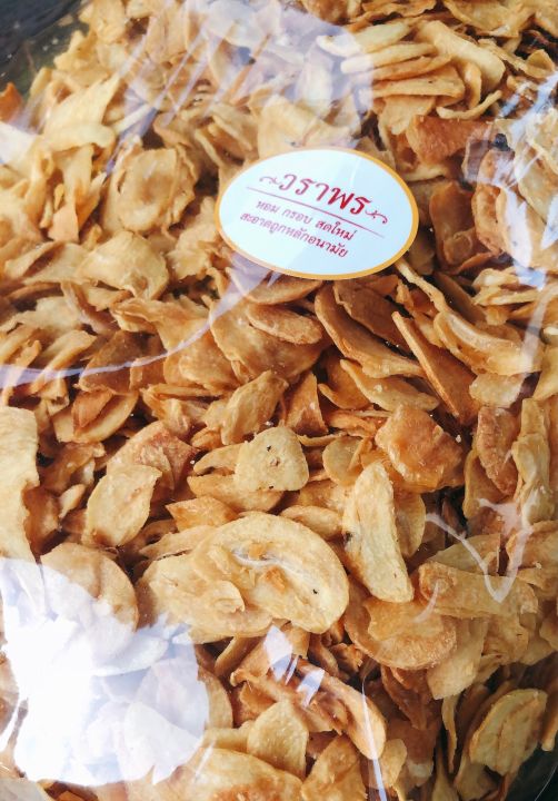 กระเทียมเจียวแผ่นกรอบ 500 กรัม (Crispy Fried Chips 500 grams) | Lazada ...