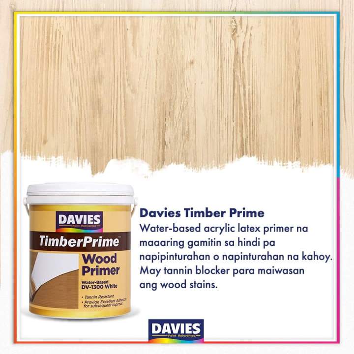 DAVIES TIMBERPRIME Water-based wood primer (1liter) | Lazada PH