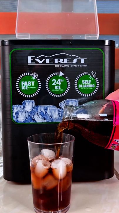 EVEREST 12kg/24 hrs Electronic Ice Maker/ Portable/ Fast Ice Making ...